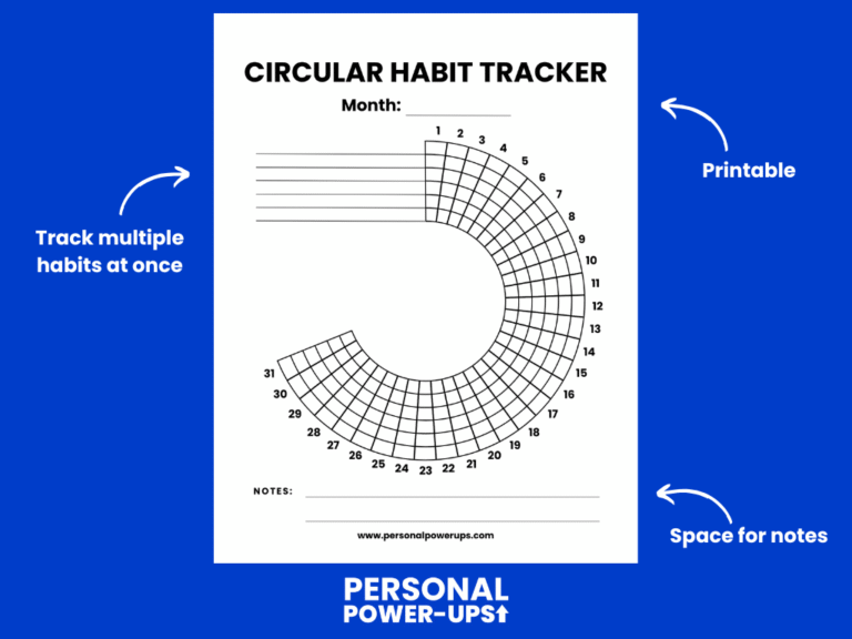 Circle Habit Tracker Free Printable