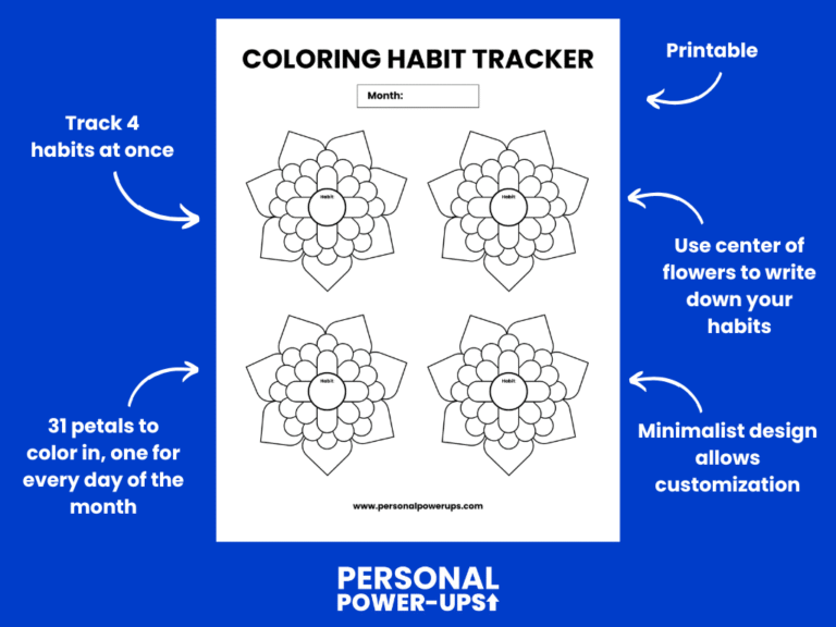 Coloring Habit Tracker (Free Printable PDF)